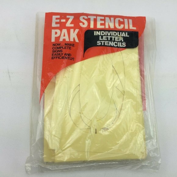 E-Z Pac | Office | Ez Letters Numbers Stencil Pak Craft Sign Making 6 ...